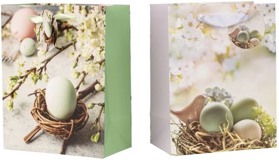 Geschenk tas Pasen - Cadeau verpakking Pasen - Cadeauzakje "Paaseieren ...