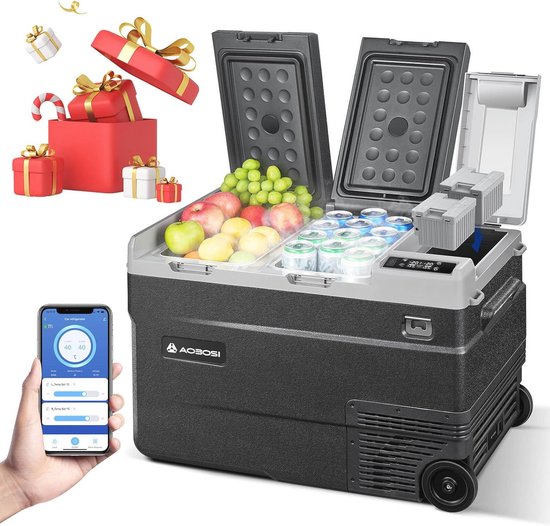 Draagbare elektrische koelbox 43L | Compressiekoelbox voor auto en camping | -22°C |... | bol