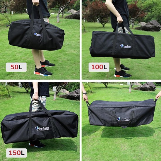 Waterdichte Duffle Bag - Sporttas voor Gym en Outdoor - 55L 80L 100L 150L - Zwart | bol