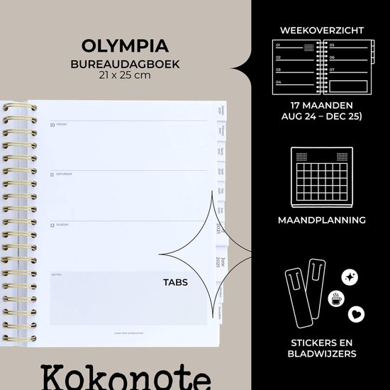 Agenda 2024 2025 Dusty Pink - Weekagenda 17 Maanden - Weekplanner 24 25 ...