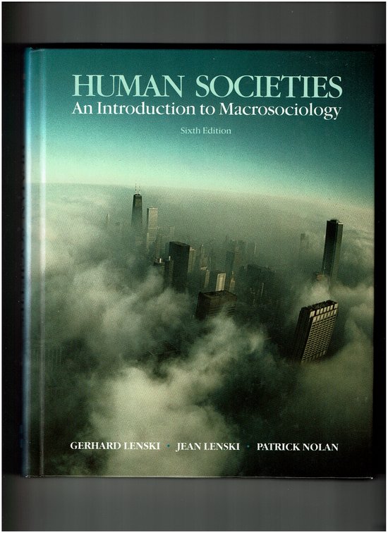 Human Societies: An Introduction to Macrosociology, Gerhard and Jean ...