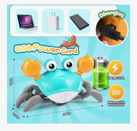 Lopende Krab - Montessori Speelgoed - Kinderspeelgoed - Walking Crab ...