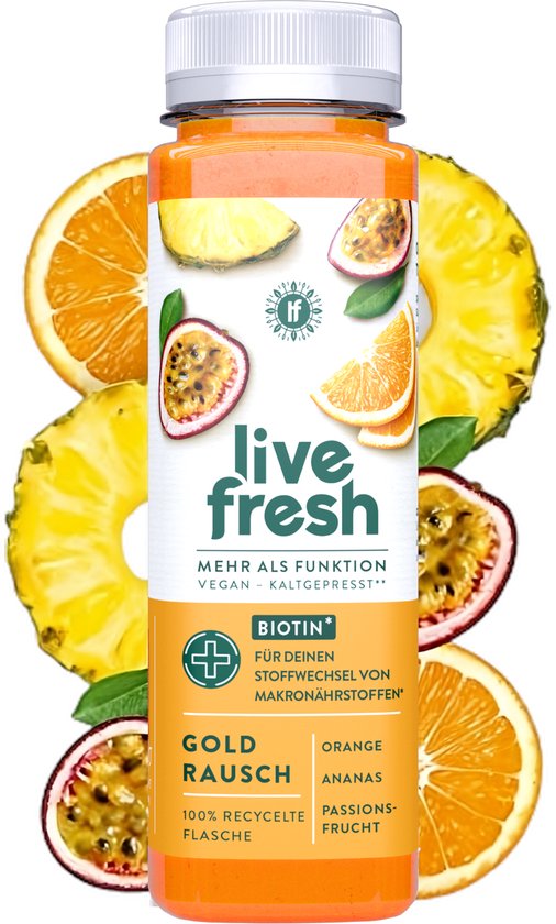 LiveFresh multivitamine sap met biotine – koudgeperst vruchtensap ...
