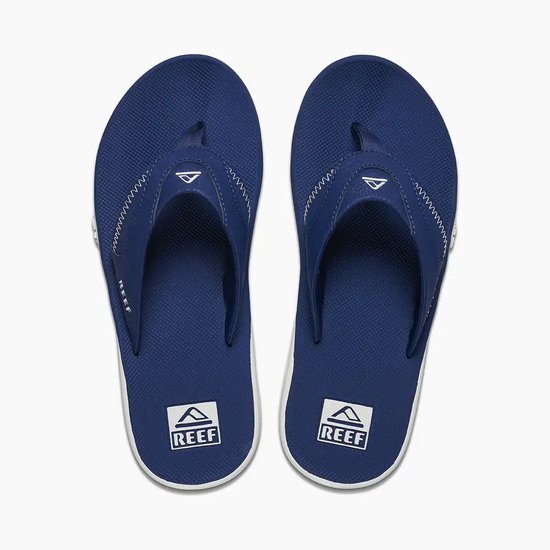 Reef Heren Slipper model Fanning Pregame - Blauw/Wit - Maat 46 | bol