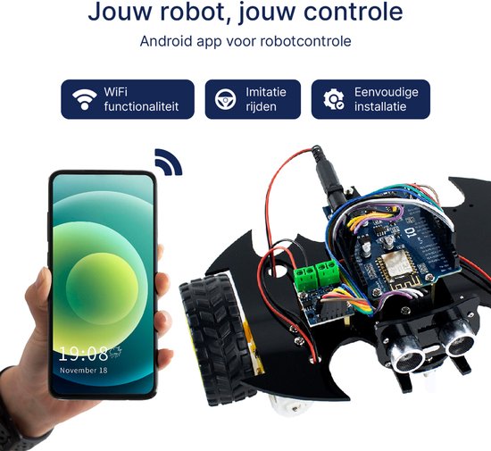 SyncGear 2WD Robot Bouwpakket voor Kinderen - Arduino - ESP32 ...