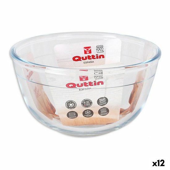 Mengschaal Quttin Glas 820 ml ø 14,6 x 8,1 cm (12 Stuks) | bol