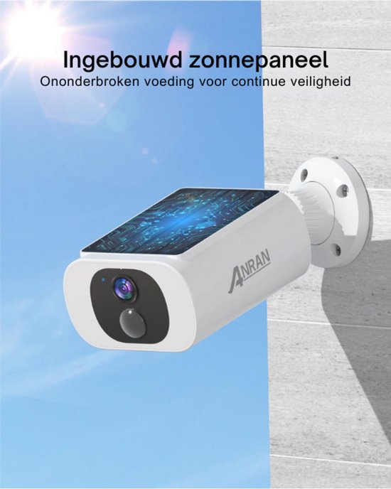 ANRAN 2K 3MP HD Camera - bewakingscamera voor buiten - Camera Beveiliging Draadloos... | bol