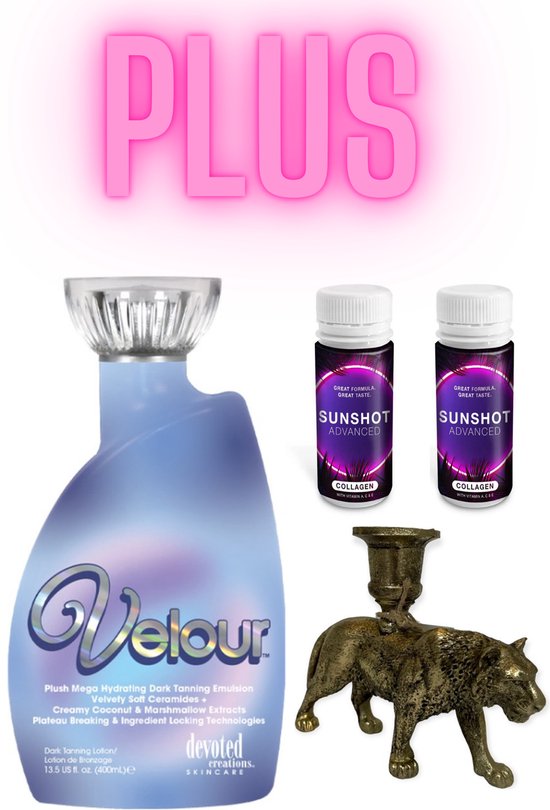 Devoted Creations Velour 400 ml PLUS Tijger Kandelaar Bronze PLUS 2x ...