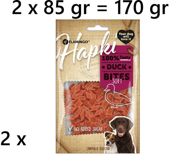 ** 2 x ** Flamingo hapki duck bites soft - 85 gr = 170 gr - geen ...