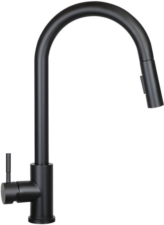 NETTLIFE Keukenkraan Uittrekbare uitloop - Hoge uitloop - Keukenmengkraan - 360°... | bol