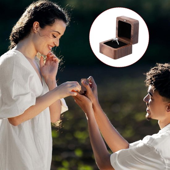 Personalized Mini Wooden Ring Box for Engagement and Wedding - Solid ...