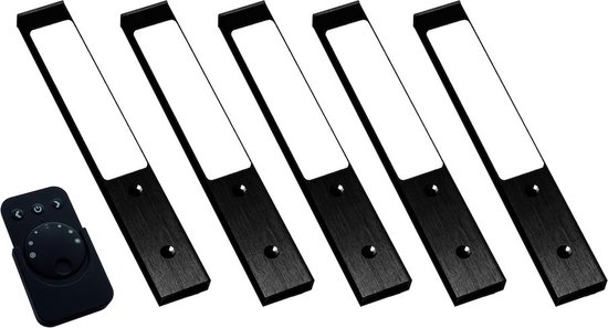 Rettangolo Emotion Led set van 5 langwerpige spots met dimmer onderbouw ...