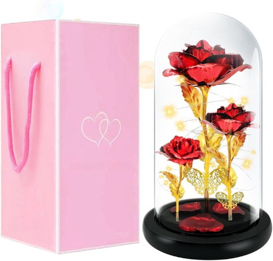 Eeuwige-Roos-Onder-Bel-Cadeau-Voor-Valentijnsdag-Eeuwige-Roos ...