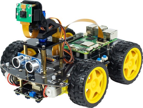 SyncGear 4WD Robot Bouwpakket Geschikt voor Raspberry Pi - STEM Project - Raspberry Pi... | bol