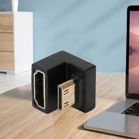 Mini HDMI Naar HDMI Adapter 8K 60Hz 48Gbps 180 Graden - Male Female ...