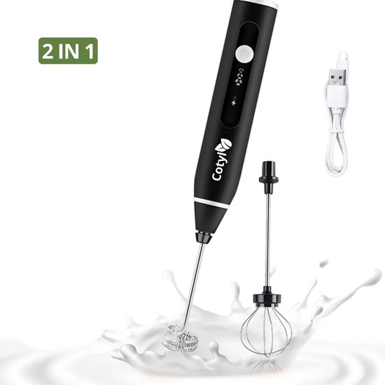 Cotyl 2 in 1 Elektrische Oplaadbare Melkopschuimer - Handmatige Melkopschuimer - USB... | bol