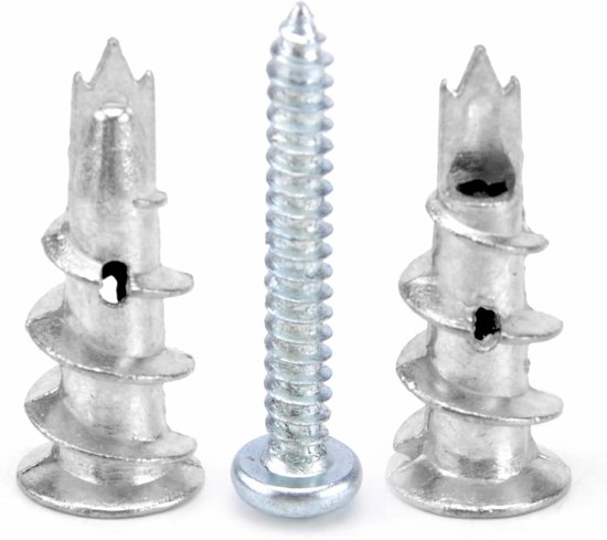 30 stuks zelfborende gipspluggen metaal | Holle ruimtepluggen | Rigips ...