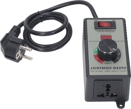 Speed Controller Electric Motor EU Plug 220-240V ABS Shell Digital ...