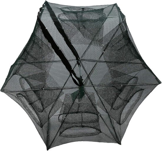 Gevouwen Visnet 6-12 Gaten Opvouwbare Visnet - Vis Garnalen Minnow ...