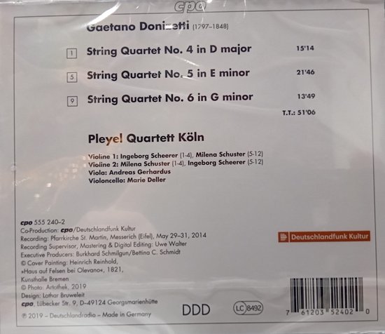 Gaetano Donizetti: String Quartets 4-6, G. Donizetti | Muziek | bol