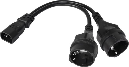 CEE 7/7 Y Splitter Power Cable IEC 320 C14 Plug to Europe Bus Extension ...