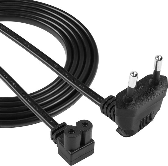 Euro Aansluitkabel Aan Beide Zijden Gebogen Type C Naar C7 Connector 90