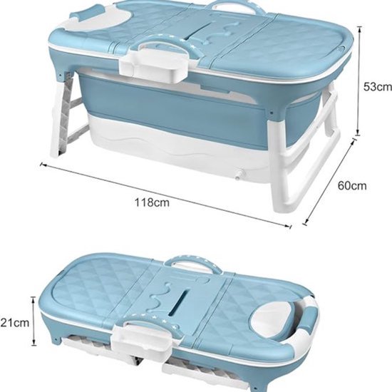 Livista® - Opvouwbaar bad - Bad Blauw - Zitbad - Inklapbaar - Bath ...