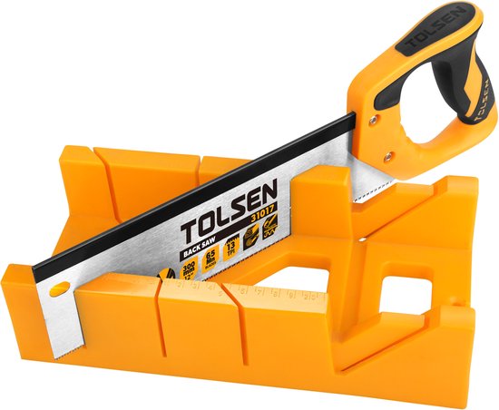 Tolsen Verstekbak met Handzaag - 300 mm - 300 x 140 x 70 mm | bol