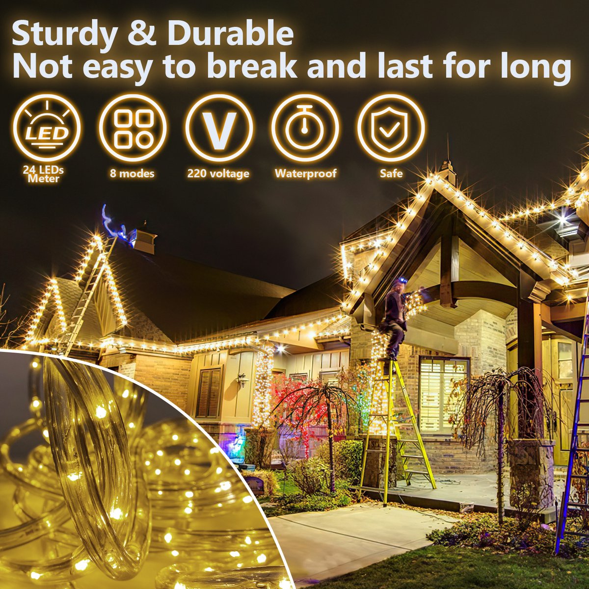 LED Lichtsnoer - Fairy Lights - Lampjes Slinger - Lichtsnoer Binnen ...