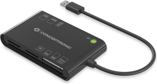 Conceptronic BIAN01B smart card reader Binnen USB 3.2 Gen 1 (3.1 Gen 1 ...