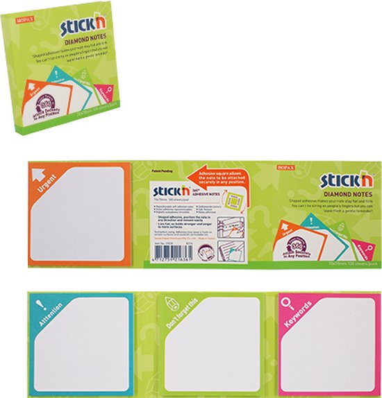 Stick'n Sticky Notes - Met kenmerk - Attention - Don't forget ...