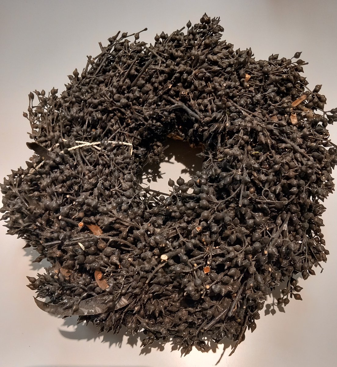 DBT Krans Landelijk Hout-Natuurlijke materialen Grijs D 23 cm | bol