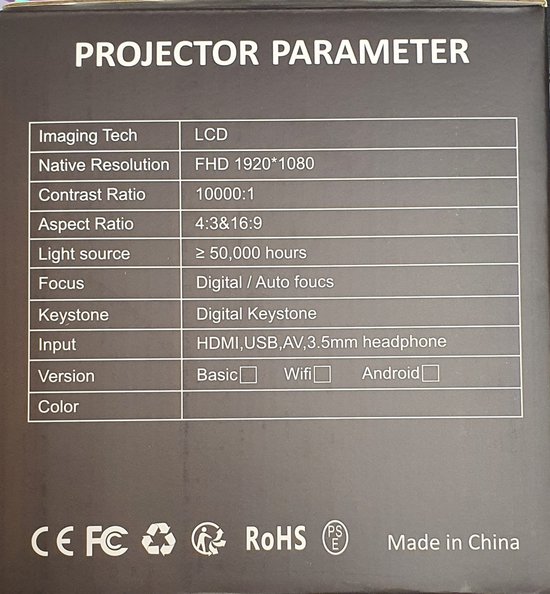 Ntech Draagbare Beamer - Full HD Beamer / Projector - Streamen vanaf iOS & Android via... | bol