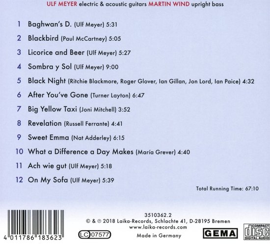 Ulf Meyer & Martin Wind - Licorice & Beer (CD), Ulf Meyer & Martin Wind ...