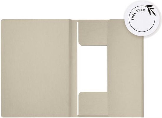 Dossiermap Secolor Tree-Free A4 3 kleppen 226gr grijs - 120 stuks | bol