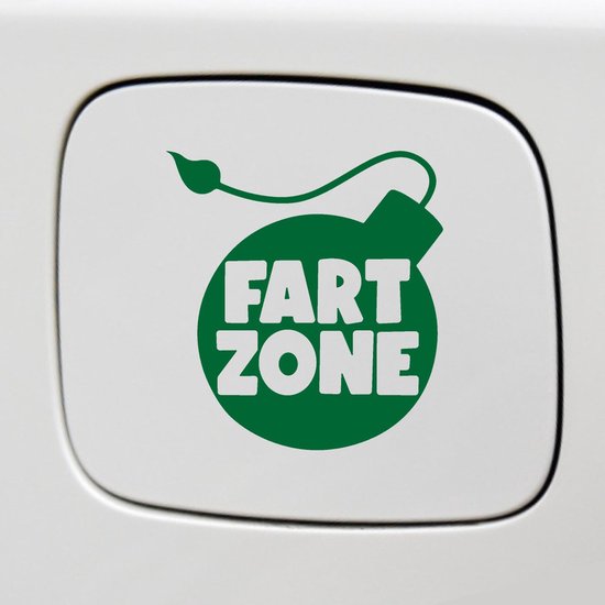 Bumpersticker - Fart Zone - 14x13 - Groen | bol