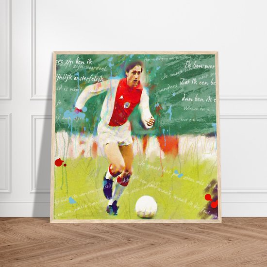 Poster Johan Cruijff | ajax posters | 50 x 50 cm | voetbal poster ...