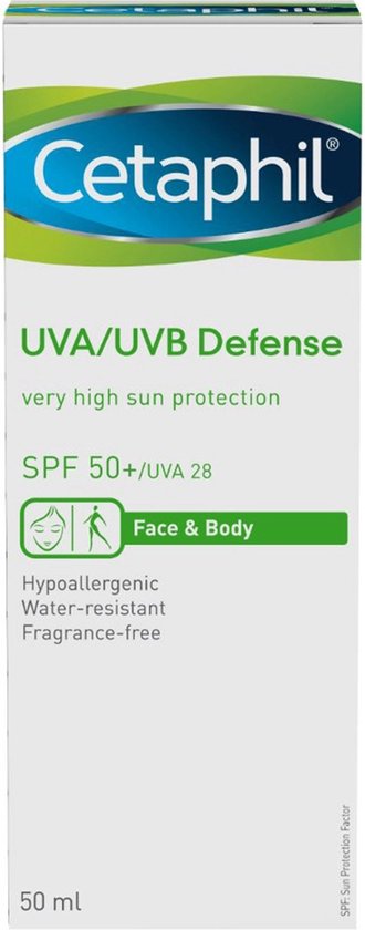 Cetaphil UVA/UVB Defense SPF 50+ Face & Body 50ml | bol