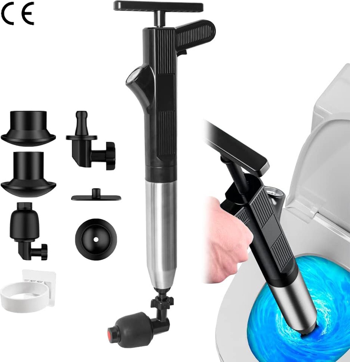 Wc Ontstopper - Gootsteenontstopper - Afvoer Ontstopper - Inclusief 6 ...