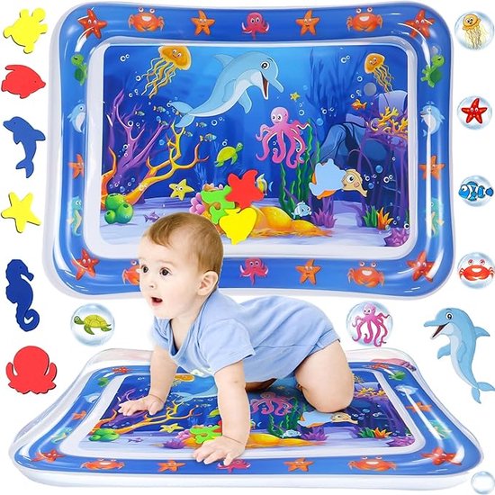 Waterspeelmat baby speelgoed - Zeedieren Sensory Watermat - Stimuleert ...