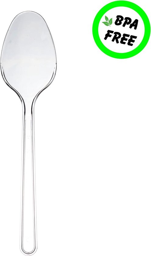 oorzichtige plastic lepels, mini clear plastic spoons, herbruikbare ...