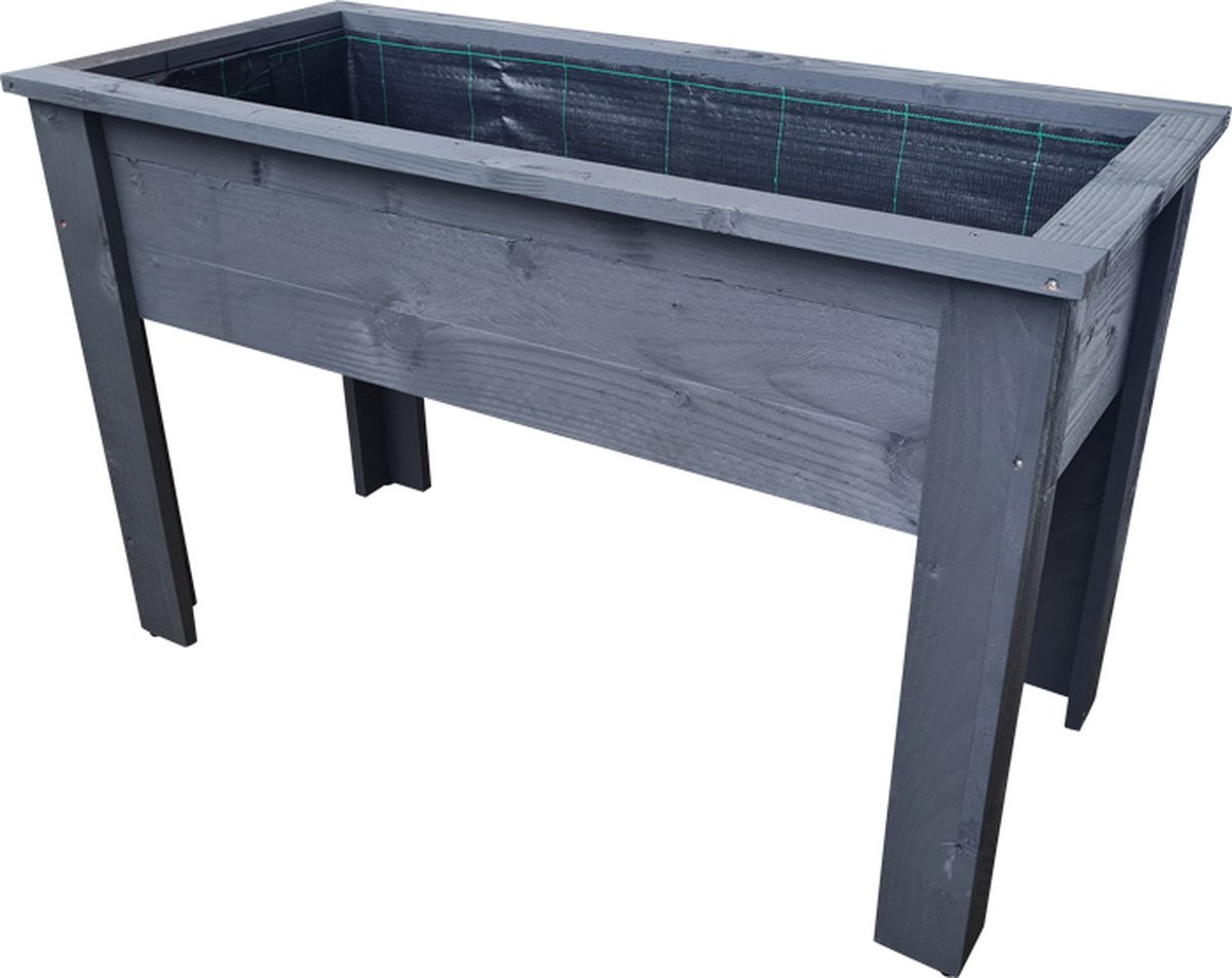 Kweektafel van antraciet gebeitst douglas hout / moestuinbak / kweekbak ...