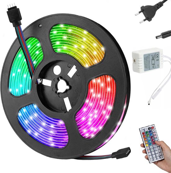 LED Strip - 5M - RGB Strip Lights - 5050 LED meerdere kleuren met IR ...