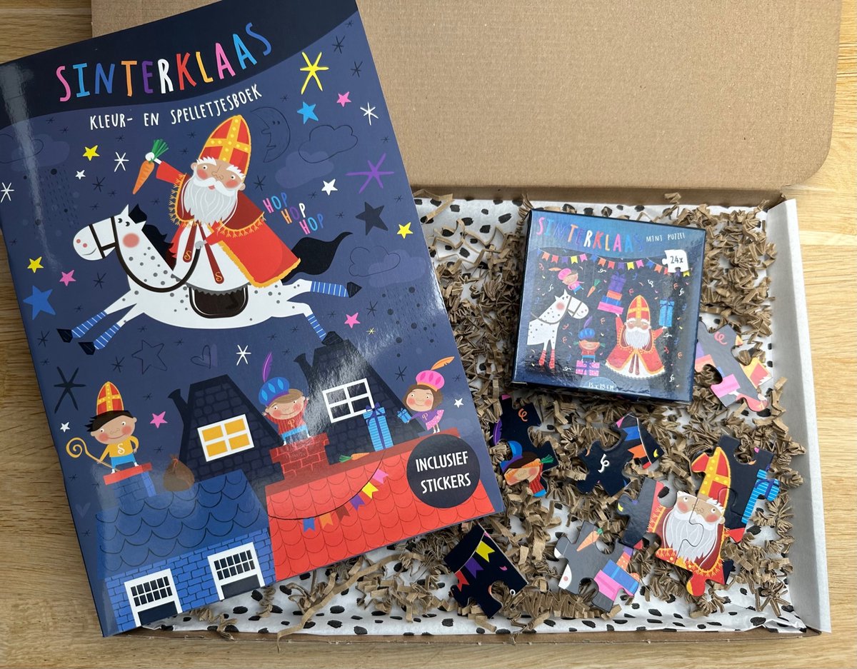 Brievenbuspakket: Mini puzzel Sinterklaasfeest en puzzelboek ...