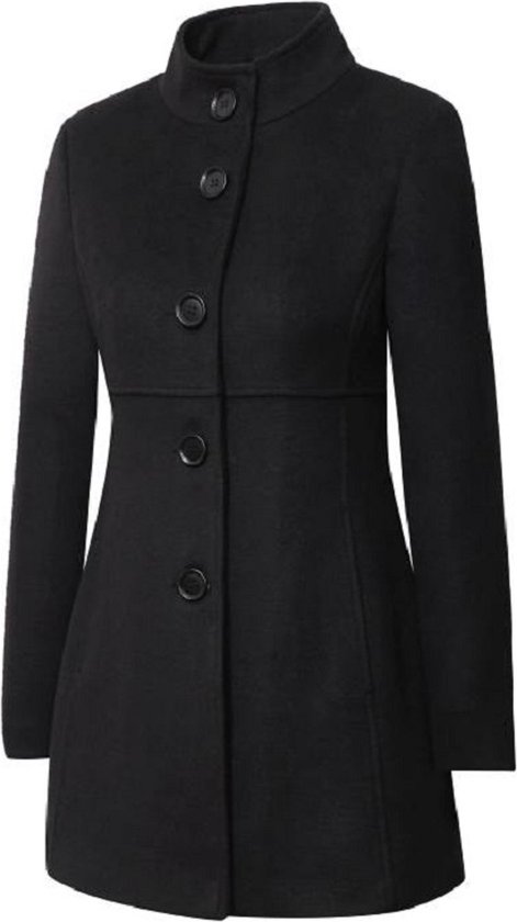 Versano Melody NG Dames Mantel Manteljas 3 kwart Winterjas M - Zwart | bol