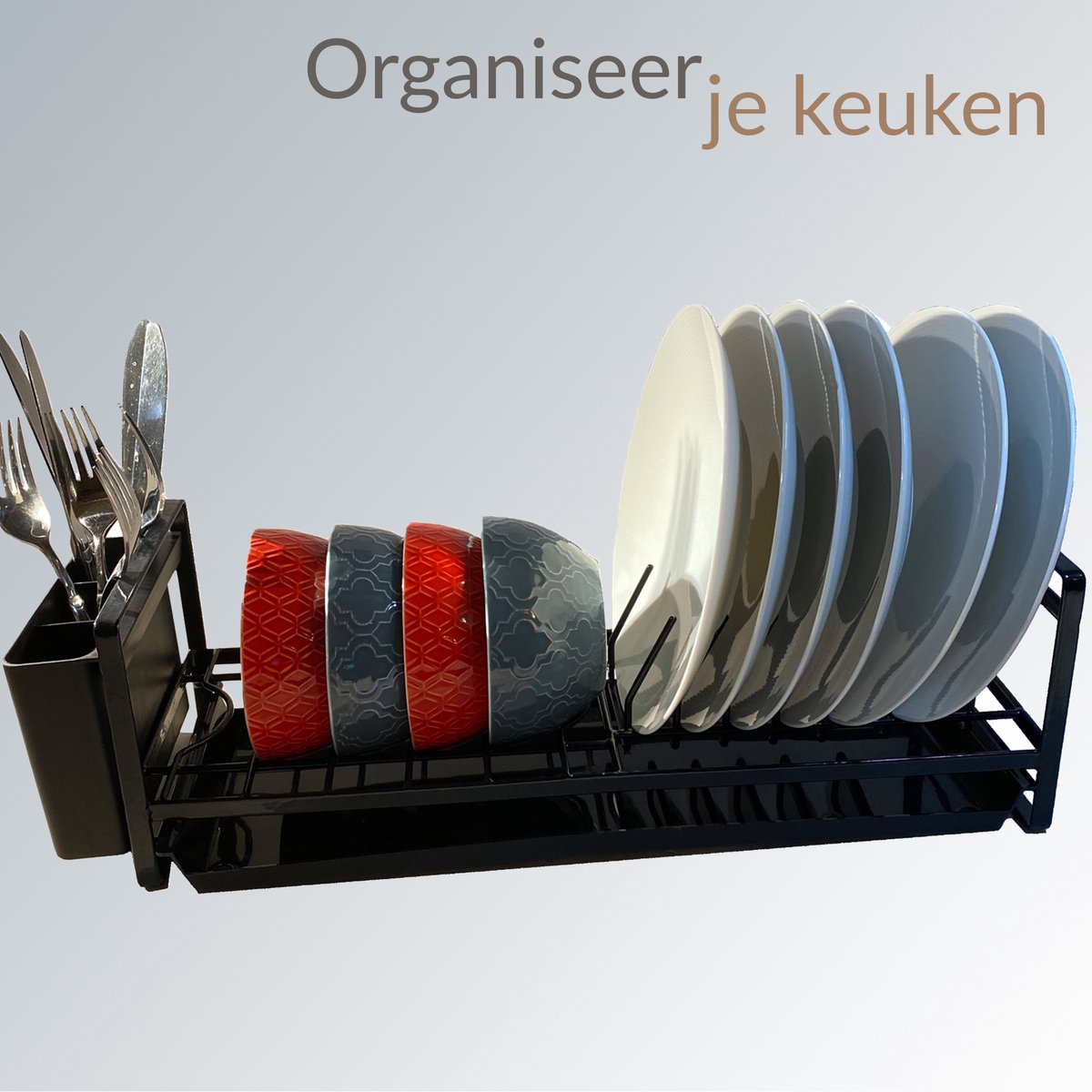 Chefs Cuisine Afdruiprek met lekbak - Afdruiprek - Afdruiprek zwart ...