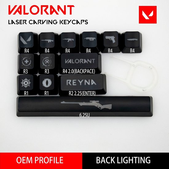 OEM Keycap Valorant Reyna - 13 Keycaps High Quality | bol