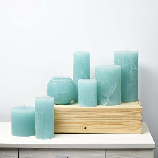 Branded By - Kaars 'Stomp' (Ø10cm x 10cm) - Mint | bol