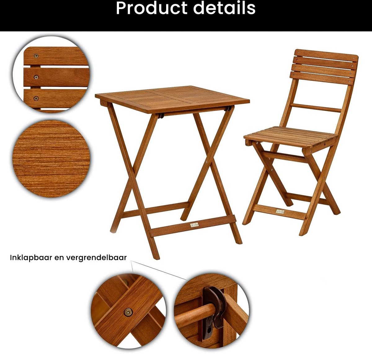 Balkonset - Balkonset 2 personen - Tuinset - Balkontafel - Balkonstoel ...