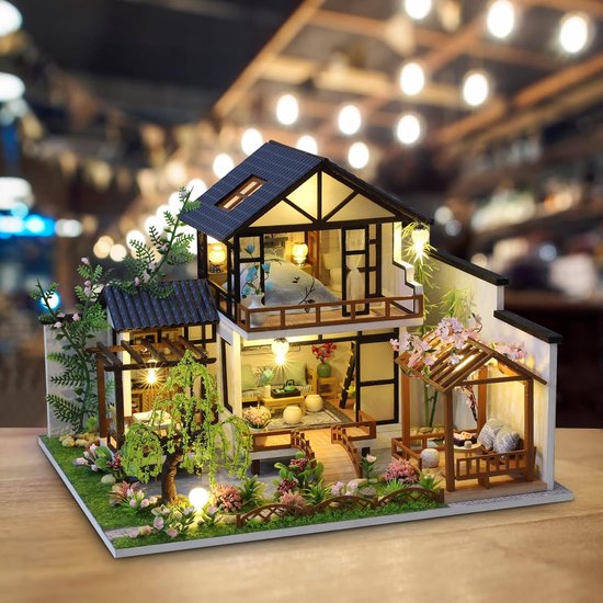 Miniatuur Poppenhuis Kit om DIY Poppenhuis Kit met Meubilair Muziek DIY ...